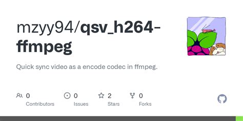 github mzyy94 qsv h264 ffmpeg quick sync video as a encode codec in
