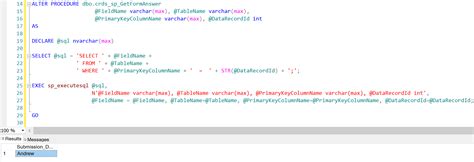 select result set stored procedure sql server sultro