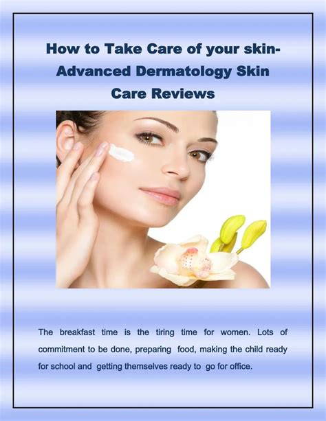 Ppt Advanced Dermatology Skin Care Reviews Powerpoint Presentation