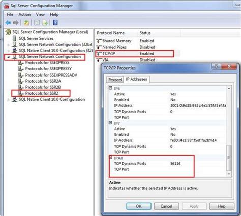 how to identify the active port ports of sql server db