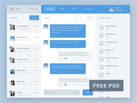 chatting website template free download contoh gambar