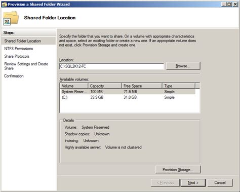 sql failover cluster without shared storage sql server 2012 and smb