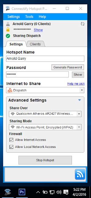 Create Wi Fi Hotspot From Computer Using Connectify Hotspot Pro 7 2 1