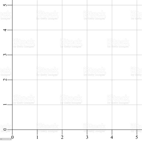 corner ruler from 0 to 5 on the graph grid paper vector stock
