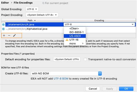 file encoding help intellij idea