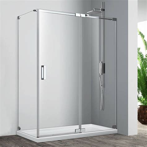 Qian Yan Frameless Glass Door China Al Material Corner Luxurious Shower