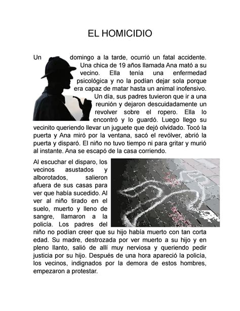 El Cuento Policial Y Sus Características Pdf Detective La Novela Policíaca