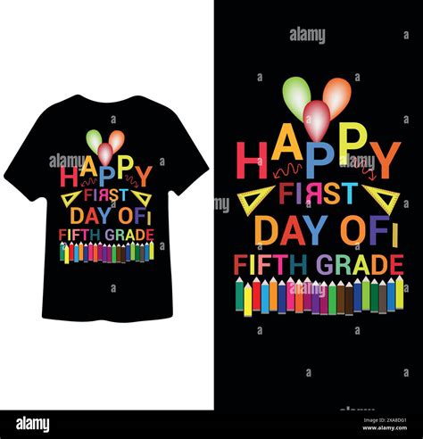 Happy First Day Of Fifth Grade Back To School Happy 100th Day T Shirt