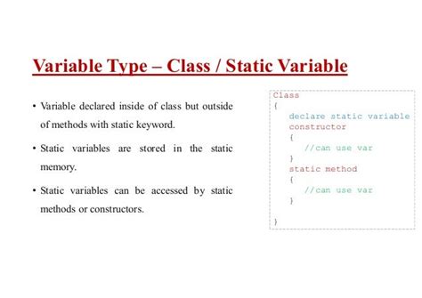 java variable types