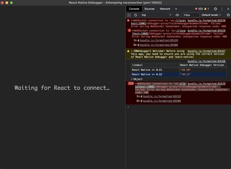 error during websocket handshake unexpected response code 400 · issue