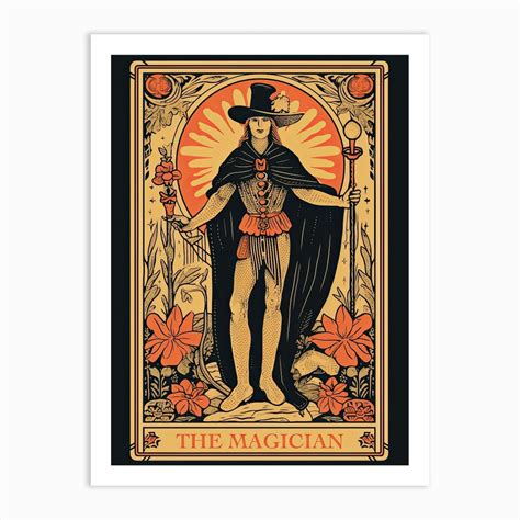 The Magician Tarot Card Vintage 2 Art Print By Arcane Artistry Fy