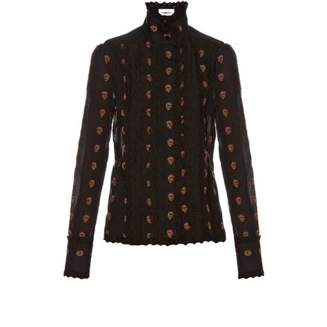 See By Chloé Broderie Anglaise Trimmed Fil Coupé Shirt 231 Liked On