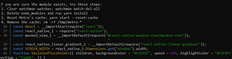 error error unable to resolve module react native masked view masked
