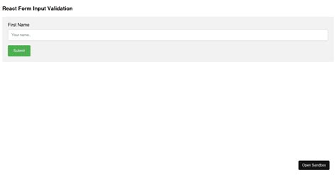 react form input validation locale codesandbox