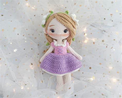 Amigurumi Rapunzel Crochet Pattern Green Frog