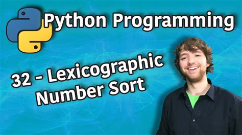 python programming 32 lexicographic number sort sort