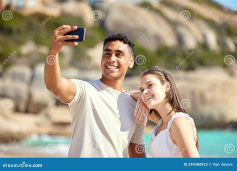 Take A Selfie To Capture This Moment Forever Shot Of A Young Couple