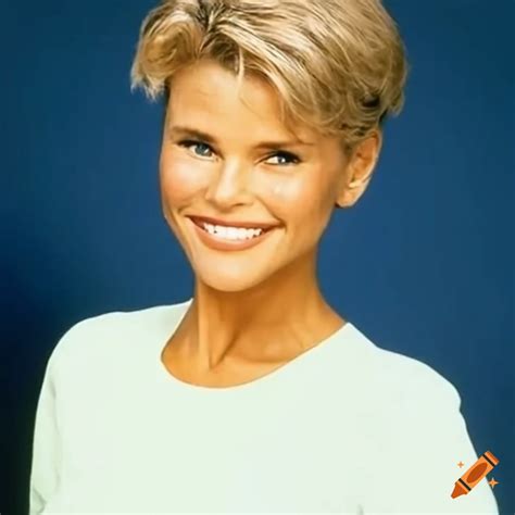 Christie Brinkley Circa 1976 With A Very Short Pixie Haircut Shaved