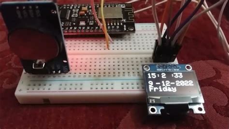 demo esp8266 nodemcu real time clock rtc using ds3231 module and
