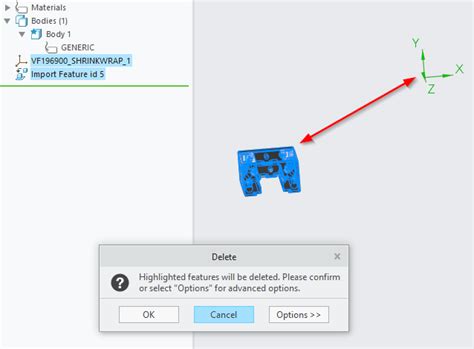 solved relocate csys in imported part ptc community