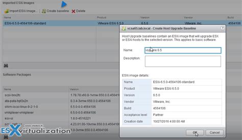 How To Upgrade A Esxi 6 0 To Esxi 6 5 Via Vmware Update Manager Esx