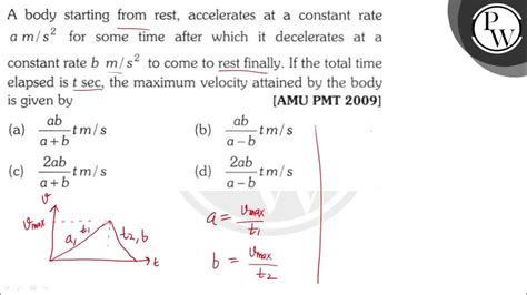 A Body Starting From Rest Accelerates At A Constant Rate A Mathrm