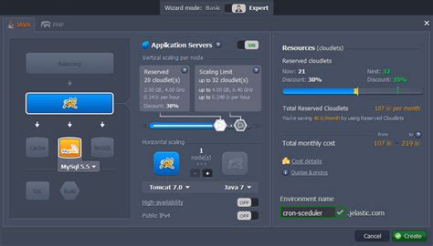 setting up cronjob jelastic dev docs