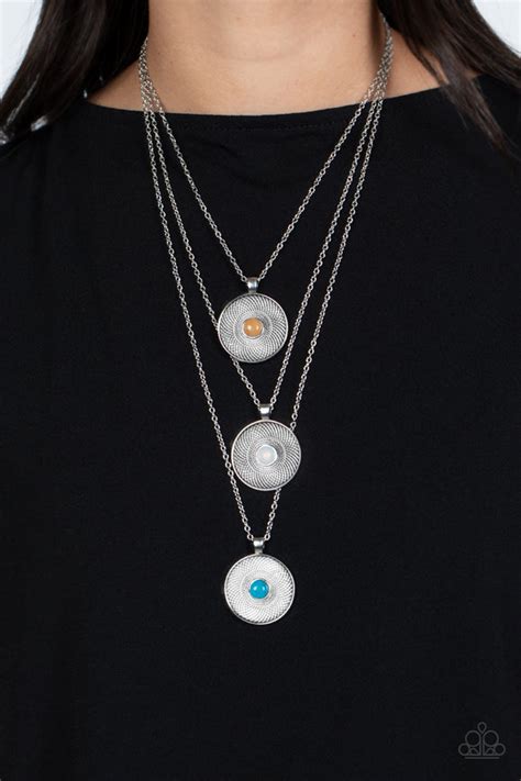 Geographic Grace Multi Necklace Paparazzi Accessories Bedazzle Me