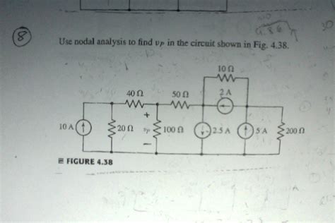 solved use nodal analysis to find vp in the circuit shown