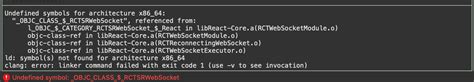 undefined symbols for architecture x86 64 react native 0 61 2 mac