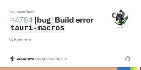 [bug] build error `tauri macros` · issue 4794 · tauri apps tauri · github
