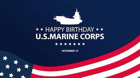 Premium Vector Us Marine Corps Birthday Background With Copy Space