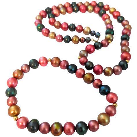 14k Freshwater Pearl Necklace And Bracelet Set Ruby Lane