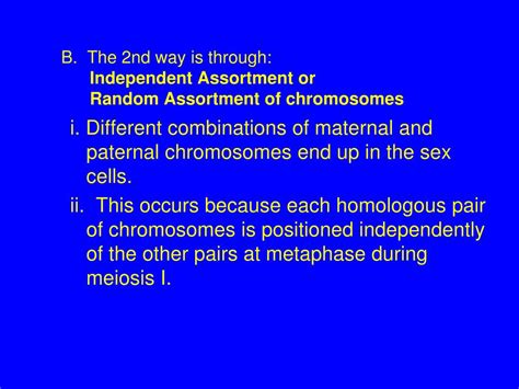 Ppt Chapter 2 Gbbe Part Iii Cell Division By Meiosis The Basis Of