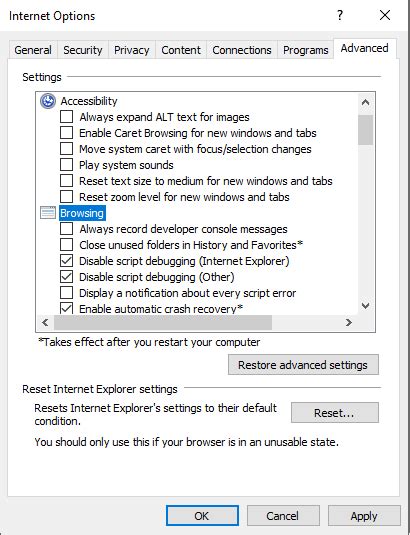 runtime errors in internet explorer browsers microsoft learn
