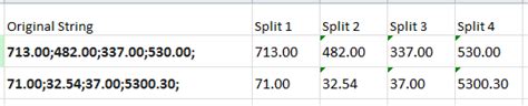 excel delimited text to columns using a formula stack
