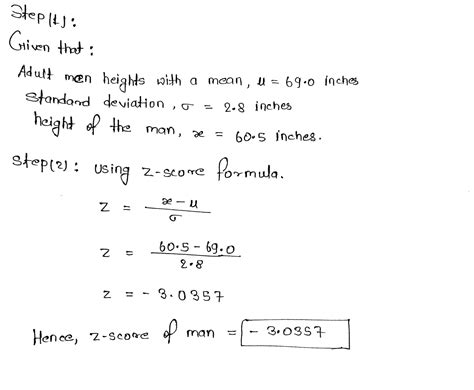 [solved] Adult Men Have Heights With A Mean Of 69 0 Inches And A
