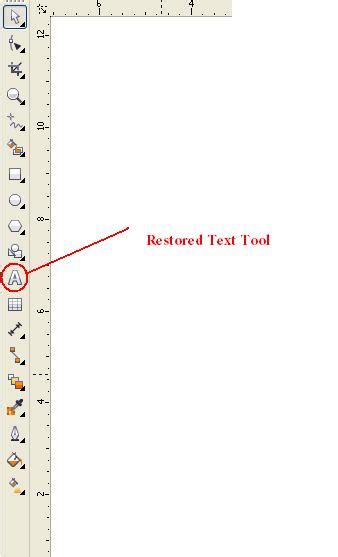 how to restore missing toolbar in a toolbox in coreldraw x6 knowledge