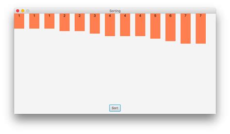 java javafx wrong merge sort animation result stack