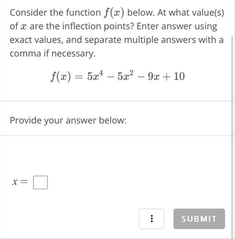 Solved Consider The Function F X Below At What Value S Of
