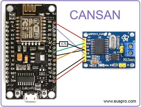 how to connect nodemcu v2 and mcp2515 microcontrollers arduino forum