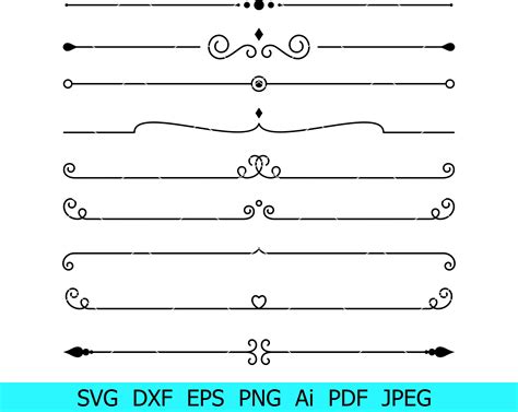 Divider Svg File Text Dividers Svg Divider Silhouette Etsy The Best