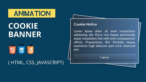 cookie banner html cookie consent banner html css and javascript