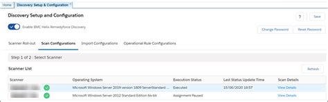 verifying scan execution status documentation for bmc helix