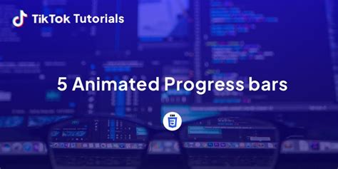 tiktok tutorial how to create 5 animated progress bars in css
