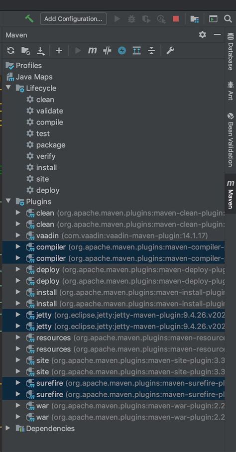 all the plugins appear twice on the maven panel in