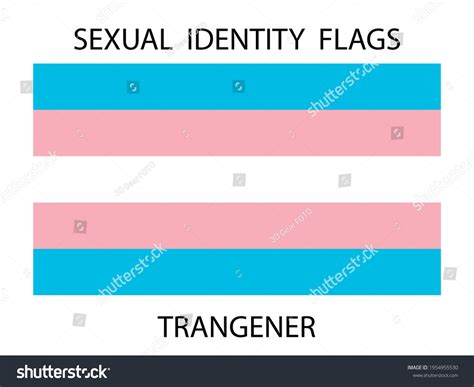 Transgener Symbols Sexual Identity Flag Lgbtq เวกเตอร์สต็อก ปลอดค่า