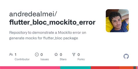 github andredealmei flutter bloc mockito error repository to