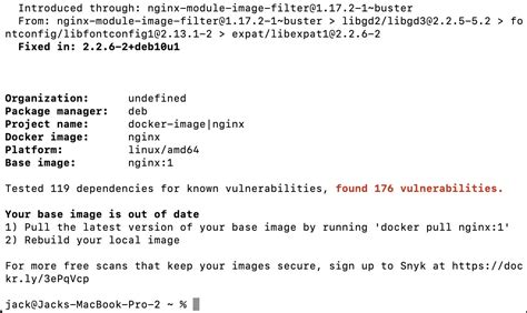 find vulnerabilities in container images with docker scan the new stack