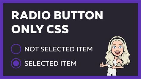 custom radio button using html css only youtube